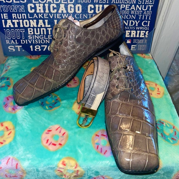 Mauri | Shoes | Mauri Alligator Shoes Sz4 And Mauri Alligator Belt Sz36 ...